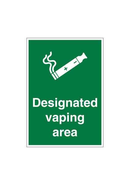 Designated Vaping Area Sign | First Safety Signs - First Safety Signs