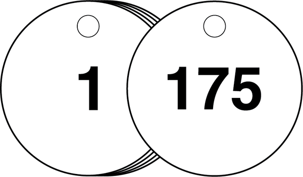Engraved Traffolyte Numbered Valve Disc Set of 175 (Choice of sizes ...