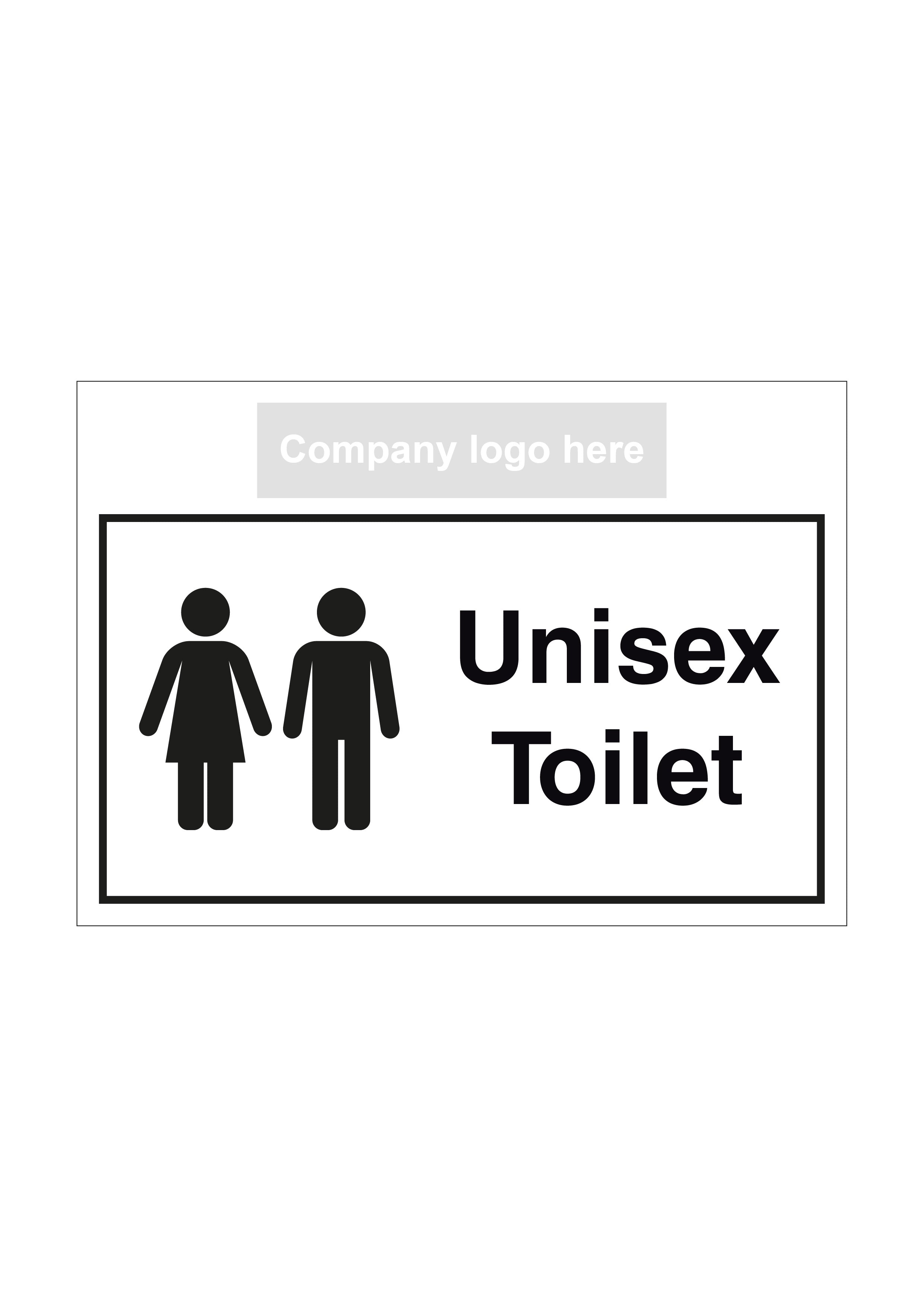 Bespoke Unisex Toilet Sign | First Safety Signs - First Safety Signs