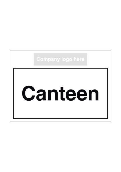 Canteen Sign landscape with logo | First Safety Signs - First Safety Signs