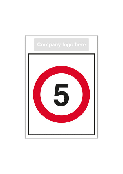 5Mph Speed Limit Sign with logo | First Safety Signs - First Safety Signs