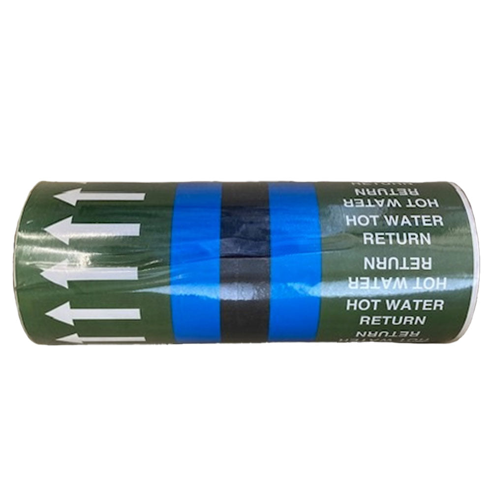 Hot Water Return Pipe Marking Tape - First Safety Signs
