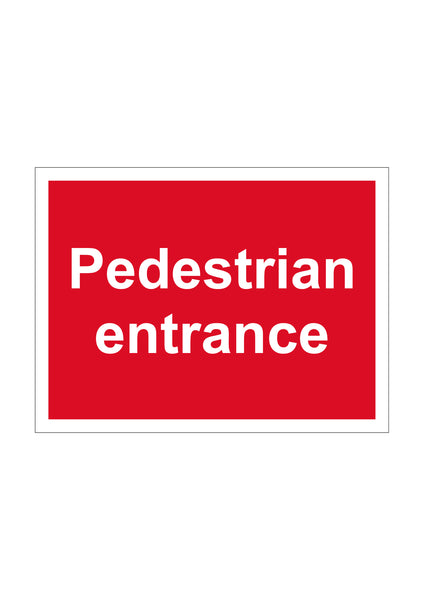 Pedestrian Entrance Stanchion Sign - First Safety Signs