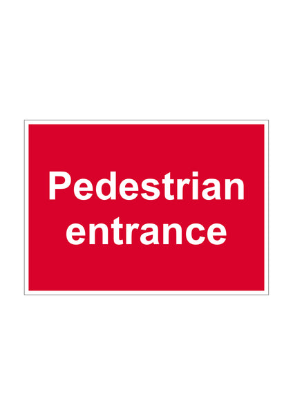 Pedestrian Entrance Stanchion Sign - First Safety Signs