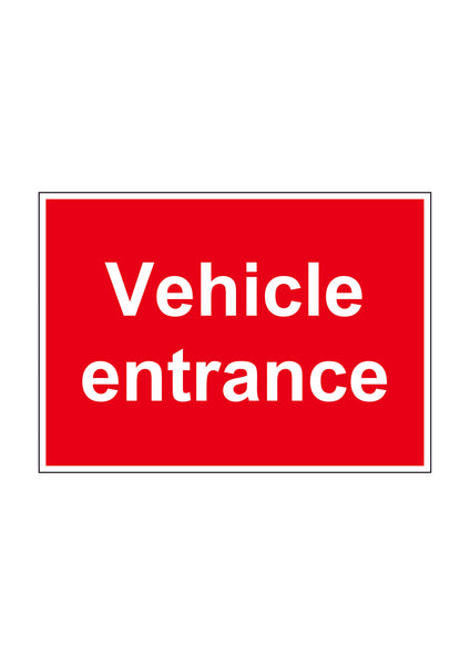 Vehicle Entrance Stanchion Sign - First Safety Signs