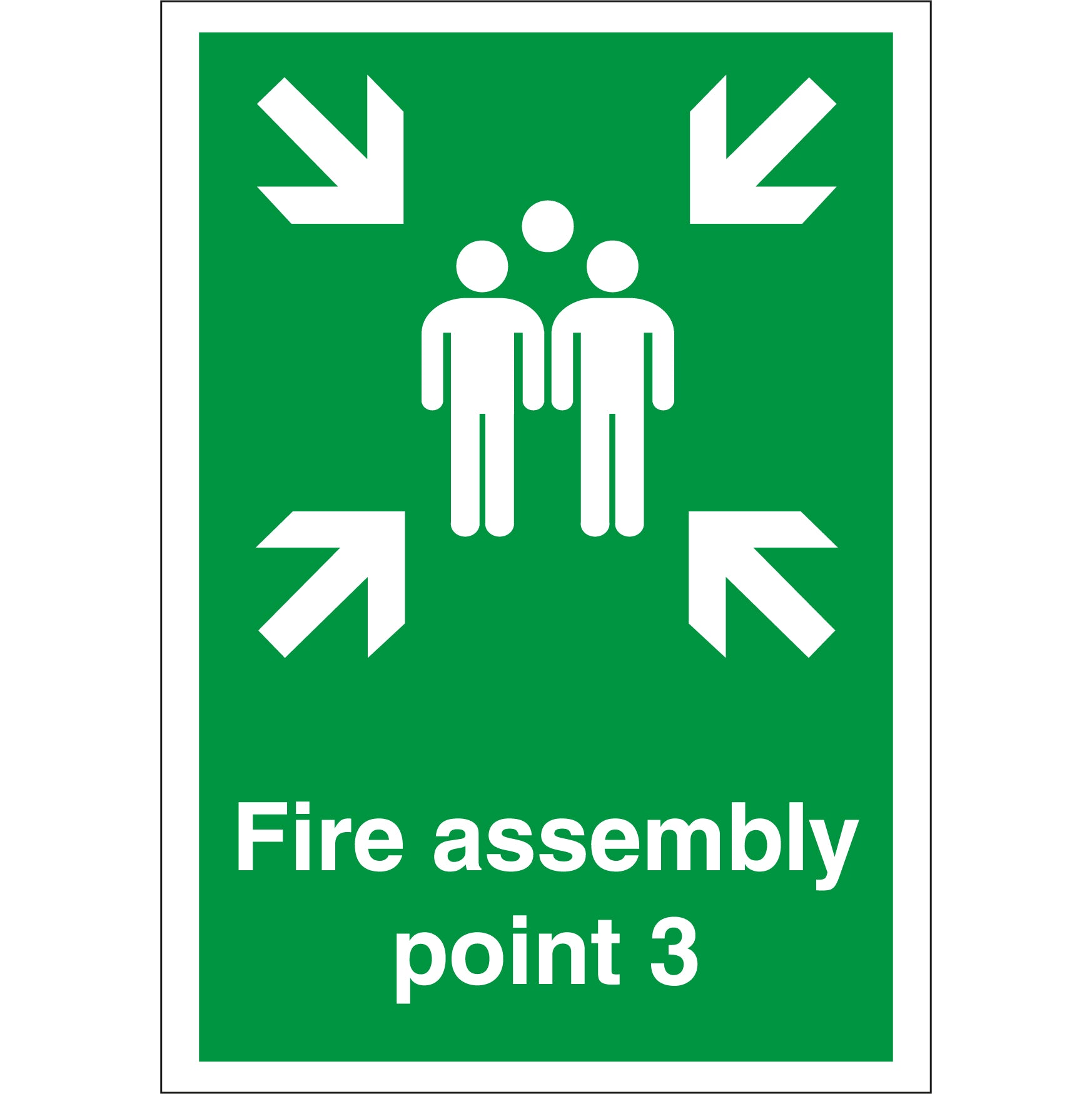 Fire Assembly Point 3 Sign | First Safety Signs - First Safety Signs