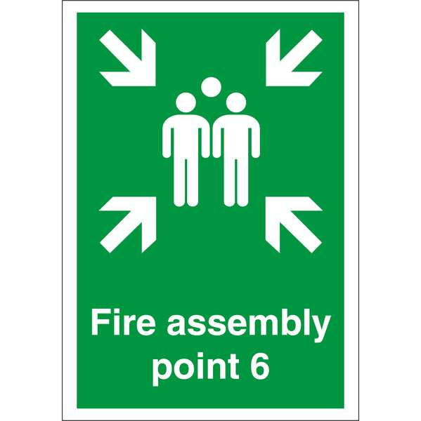 Fire Assembly Point 6 Sign | First Safety Signs - First Safety Signs