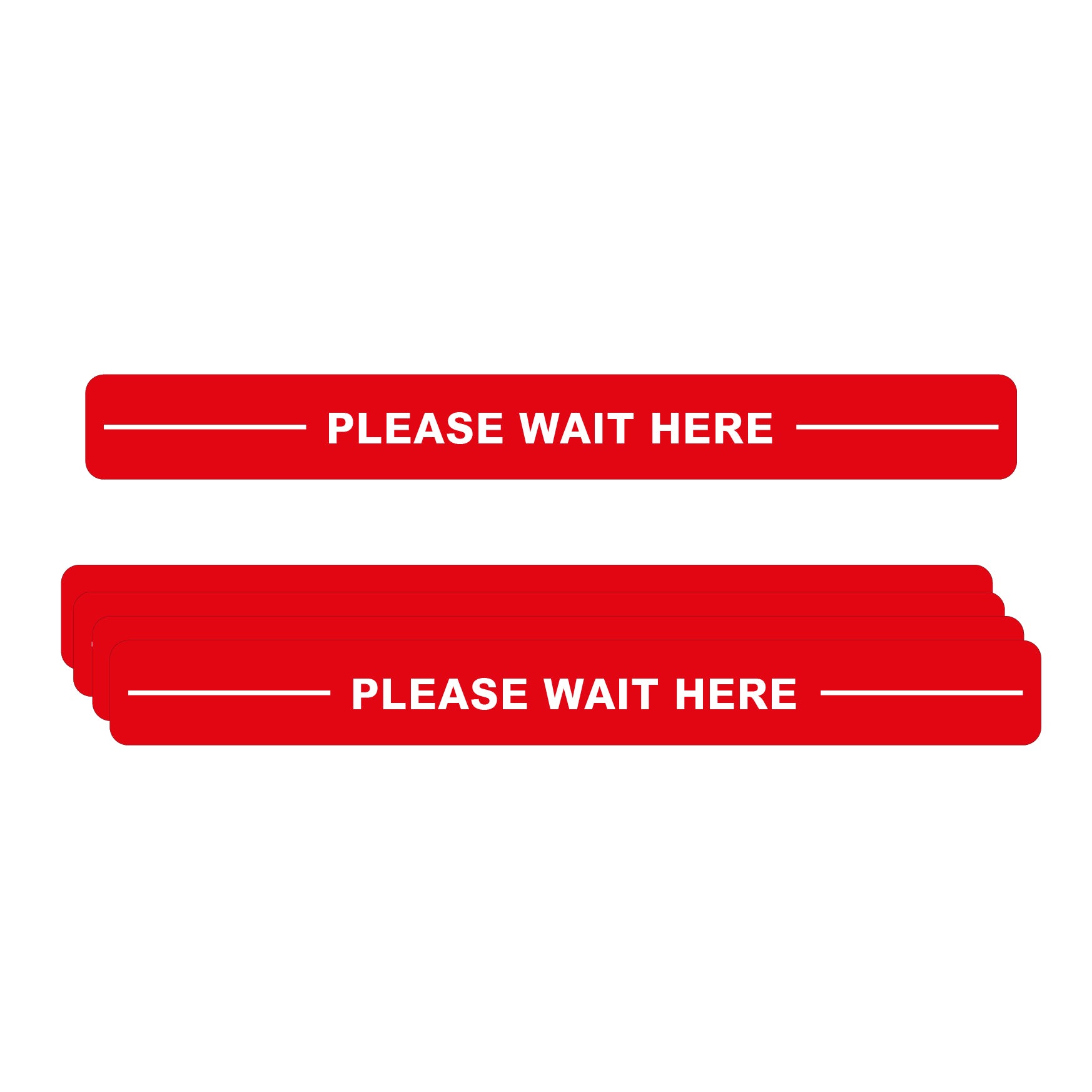 Please Wait Here Floor Stickers - Pack Of 5 - First Safety Signs