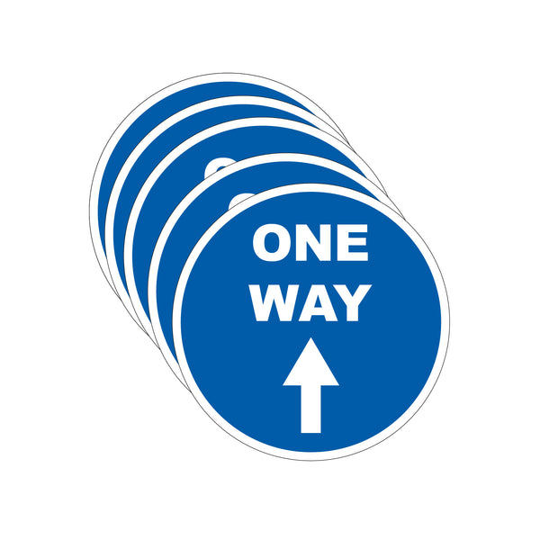 (Blue) One Way Floor Stickers | Social Distance Floor Signs - First ...