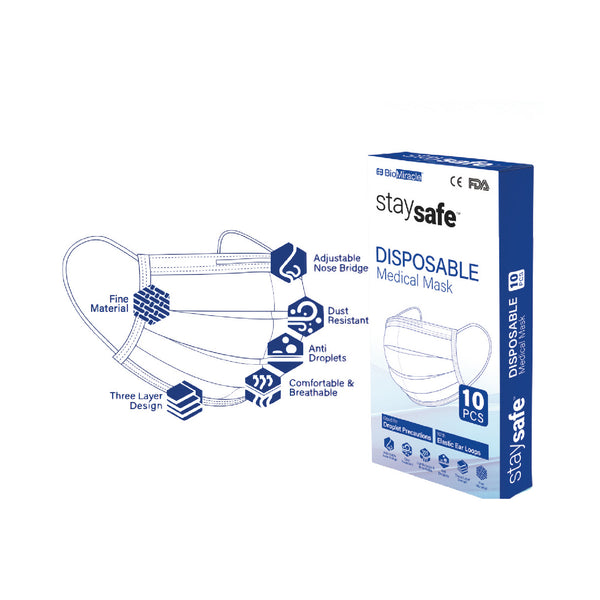 Disposable Medical Mask Pack of 10 | In Stock | UK Supplier - First ...