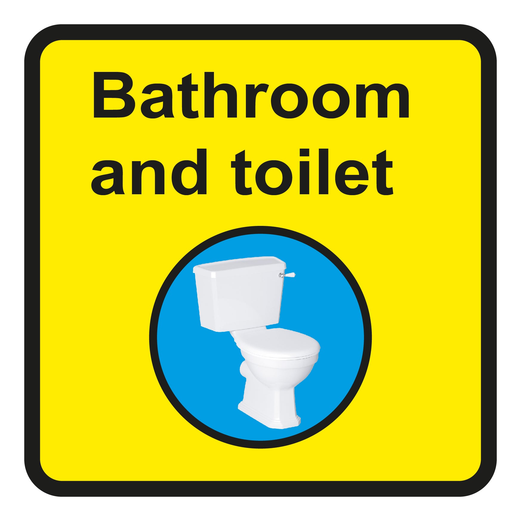 Bathroom & Toilet Square Dementia Room Sign - First Safety Signs