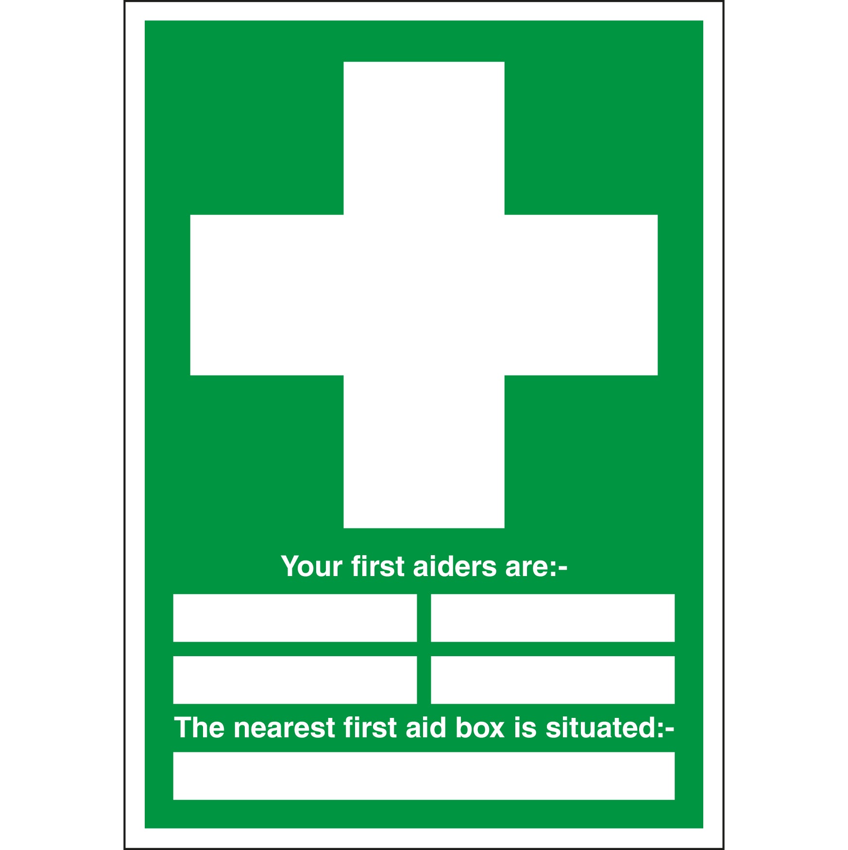 First Aiders & First Aid Box Sign - First Safety Signs