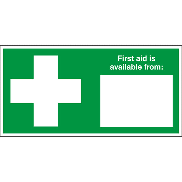 First Aid Is Available From Sign | First Safety Signs - First Safety Signs