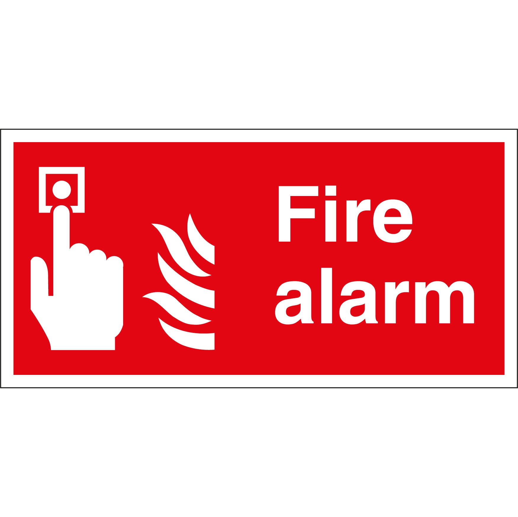 Fire Alarm Sign Landscape | First Safety Signs - First Safety Signs