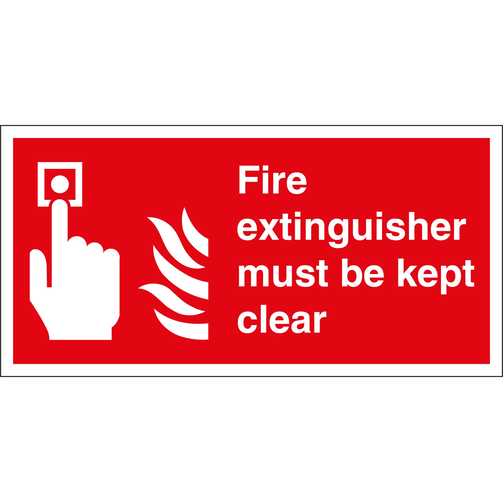 Fire Extinguisher Must Keep Clear Sign - First Safety Signs