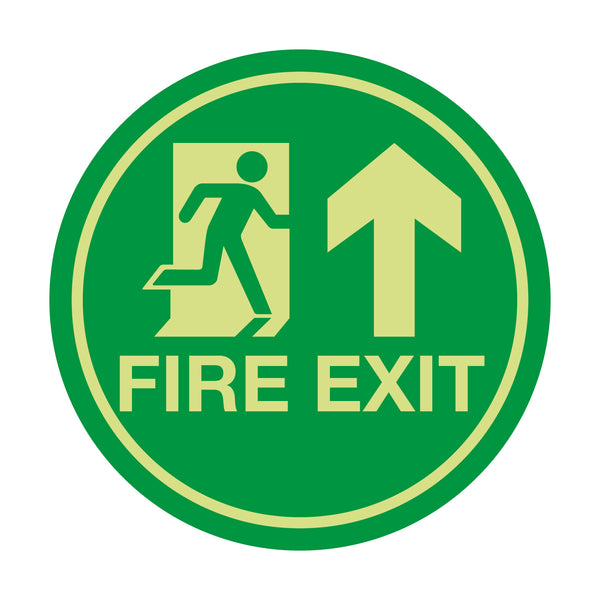 Photoluminescent Fire Exit Non-Slip Floor Sign - First Safety Signs