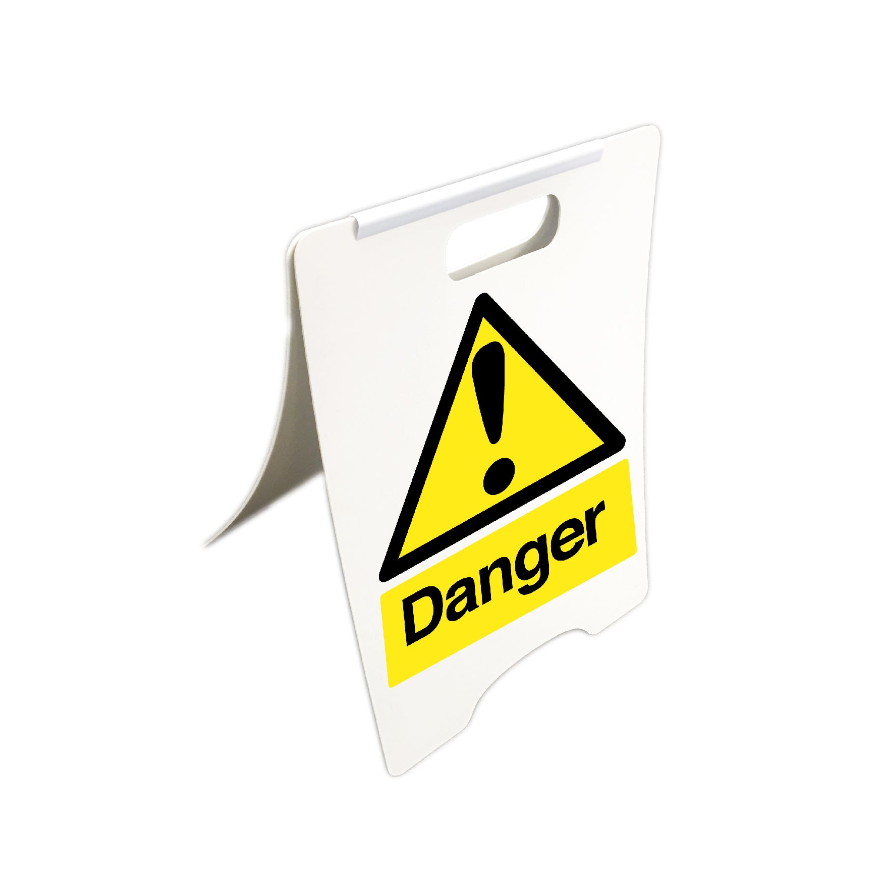 Danger White Standing Floor Sign - First Safety Signs