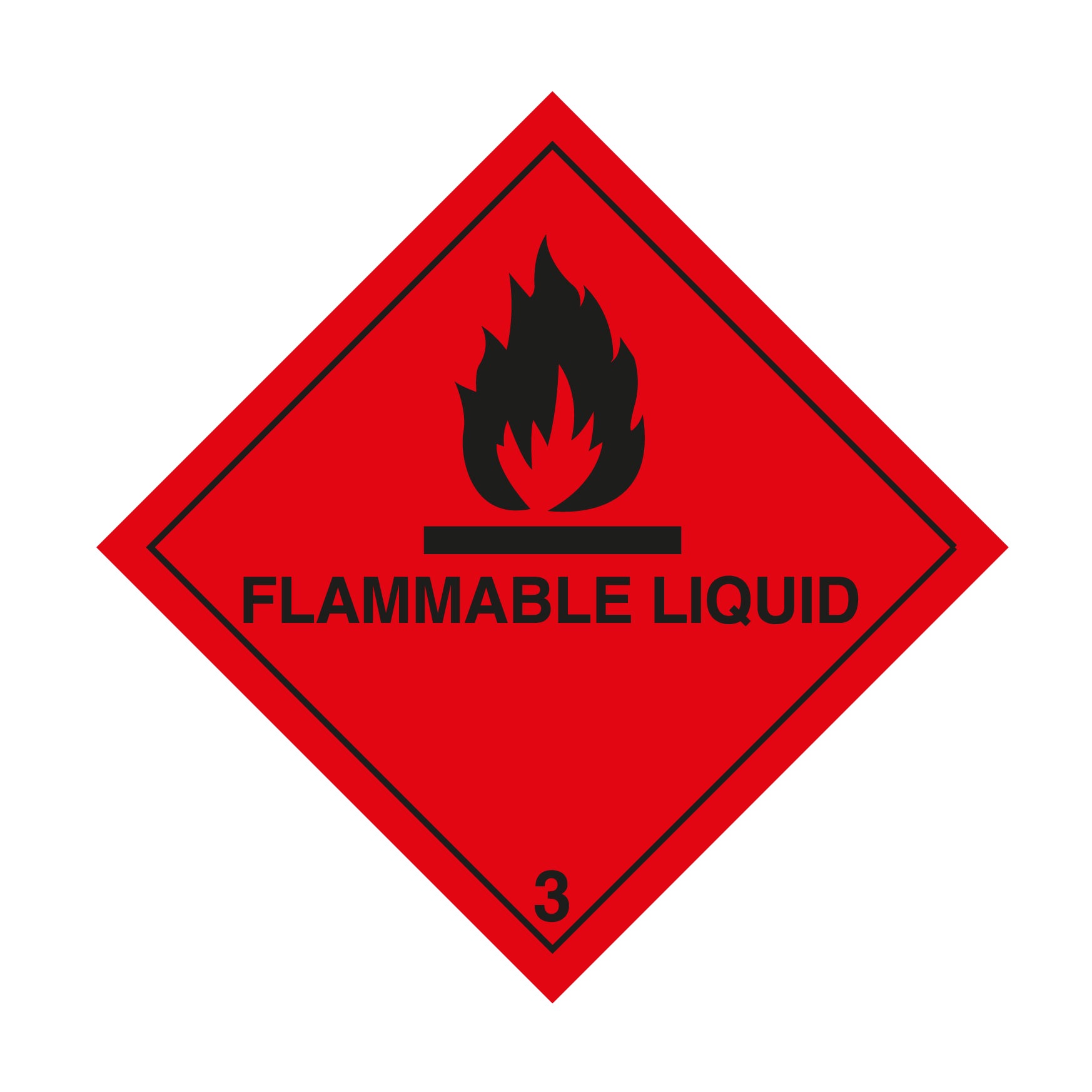 Flammable Liquid Hazard Warning Diamond - First Safety Signs