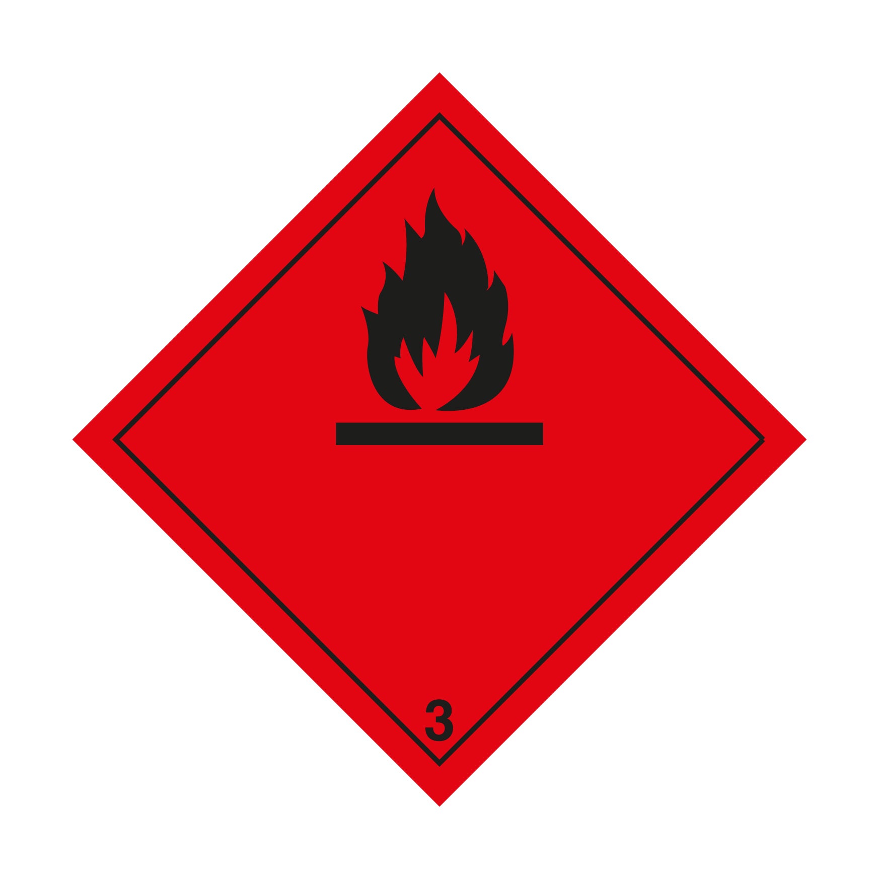 Flammable Hazard Warning Diamond - First Safety Signs