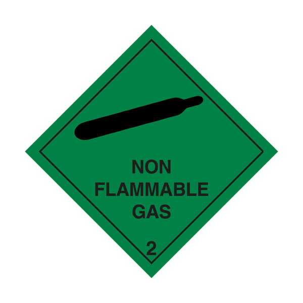 Non Flammable Gas Hazard Warning Diamond - First Safety Signs