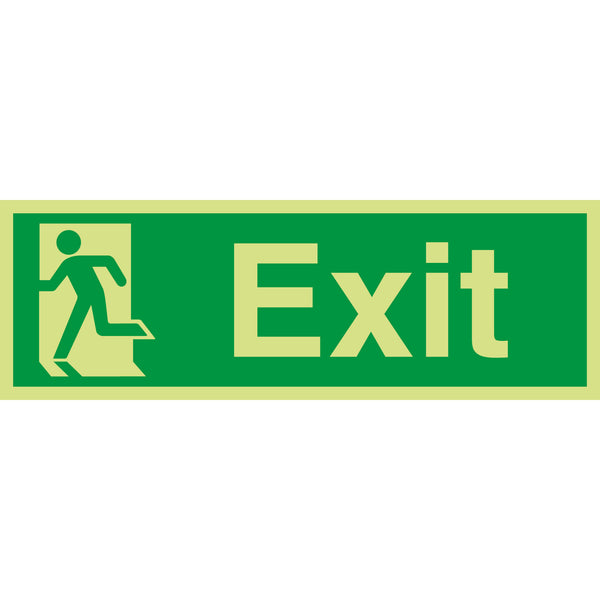 Exit Sign Running Man Left - First Safety Signs