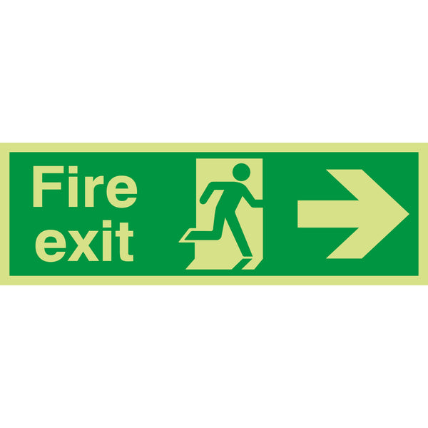 Fire Exit Sign Arrow Right | First Safety Signs - First Safety Signs