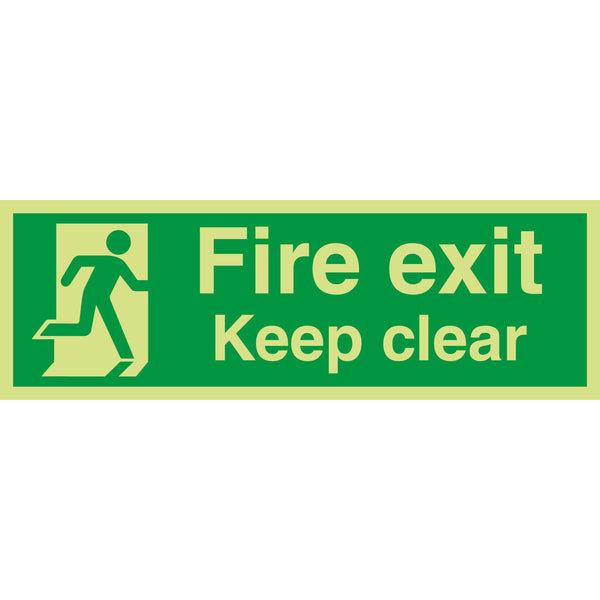 Fire Exit Keep Clear Sign | First Safety Signs - First Safety Signs