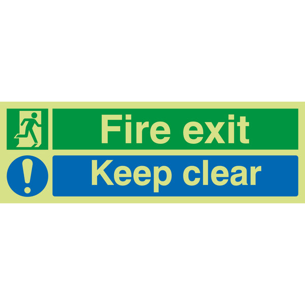 Fire Exit Keep Clear Multi-Message Sign | First Safety Signs - First ...
