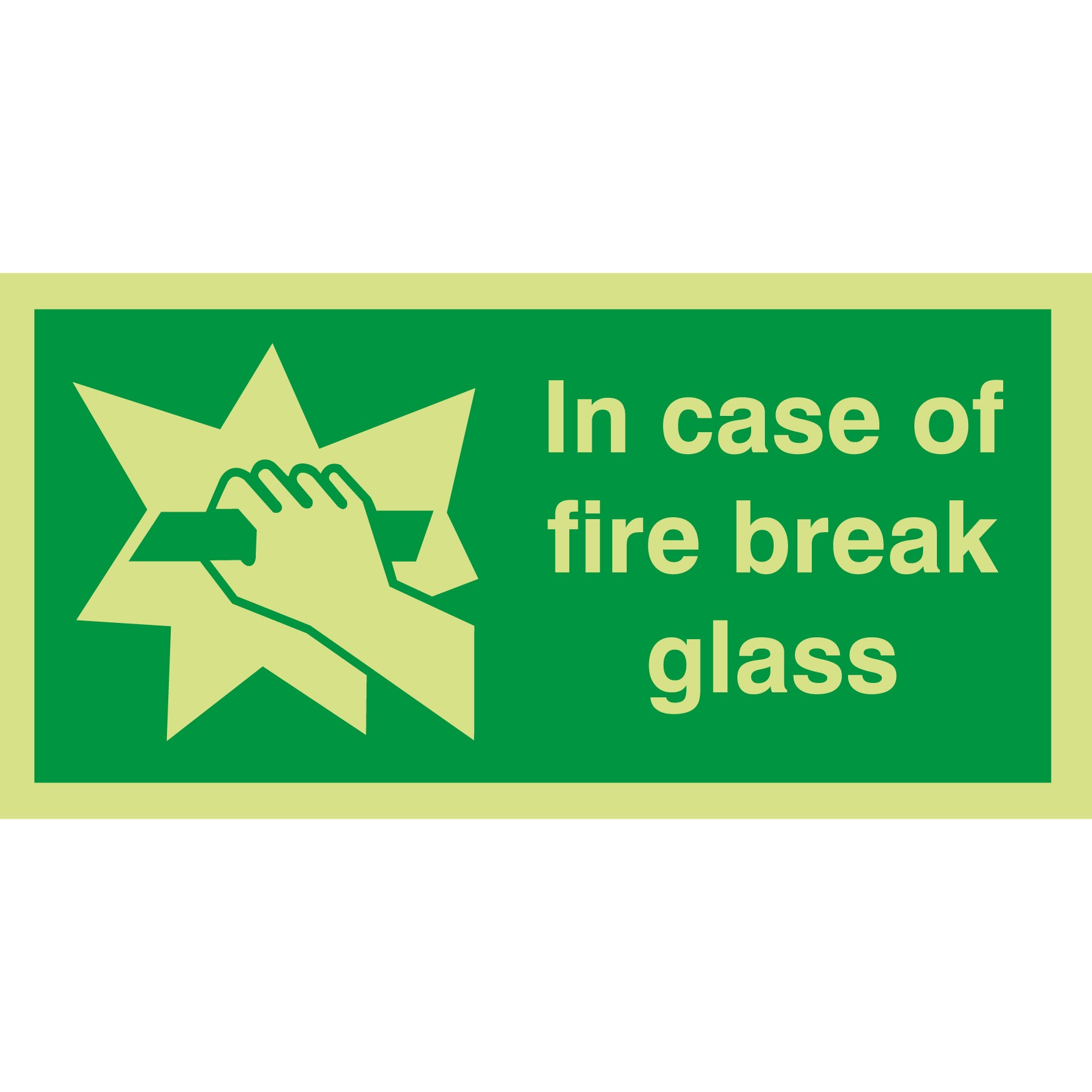 In Case Of Fire Break Glass Sign - First Safety Signs