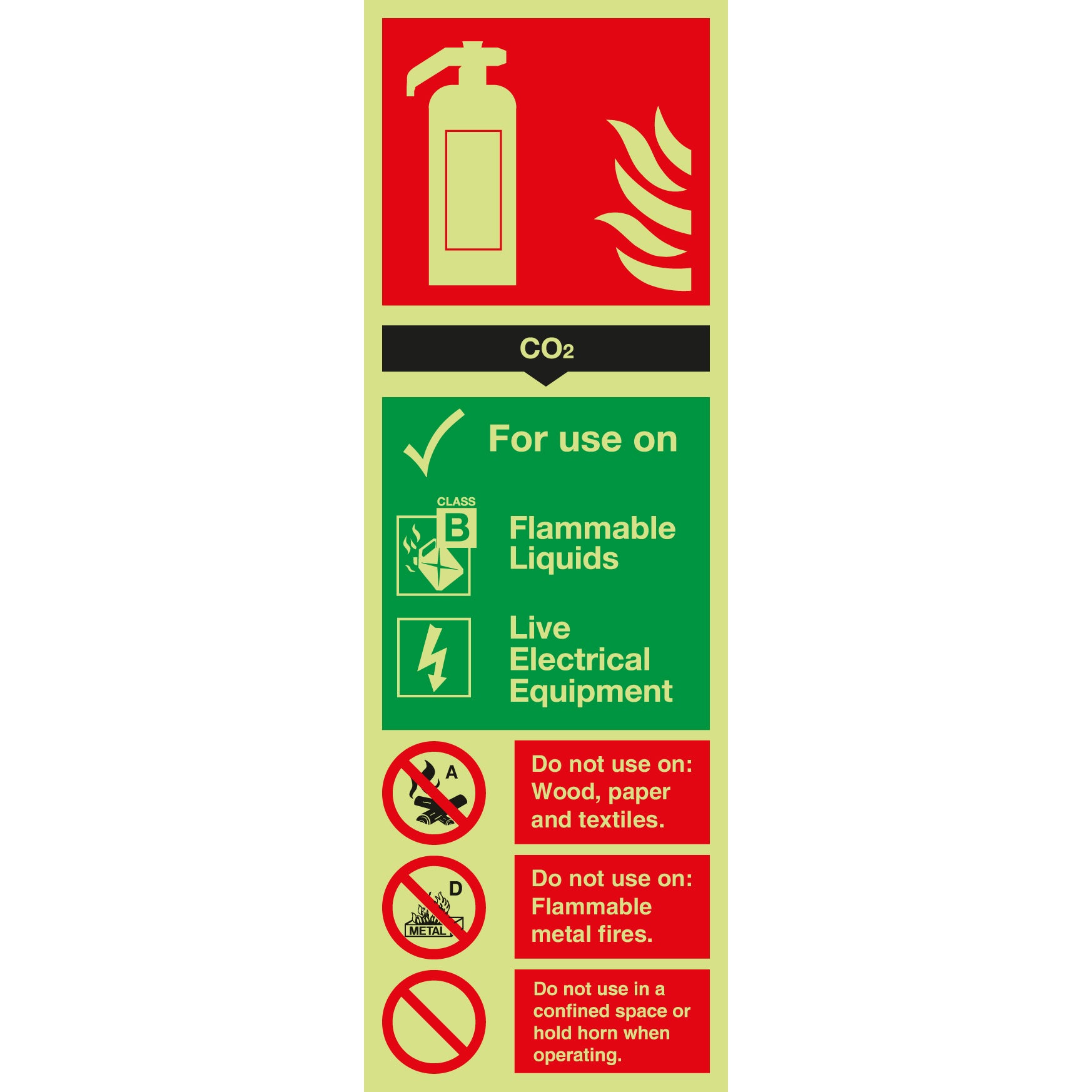 Fire Extinguisher CO2 Sign - First Safety Signs