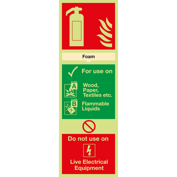 Fire Extinguisher Foam Sign - First Safety Signs