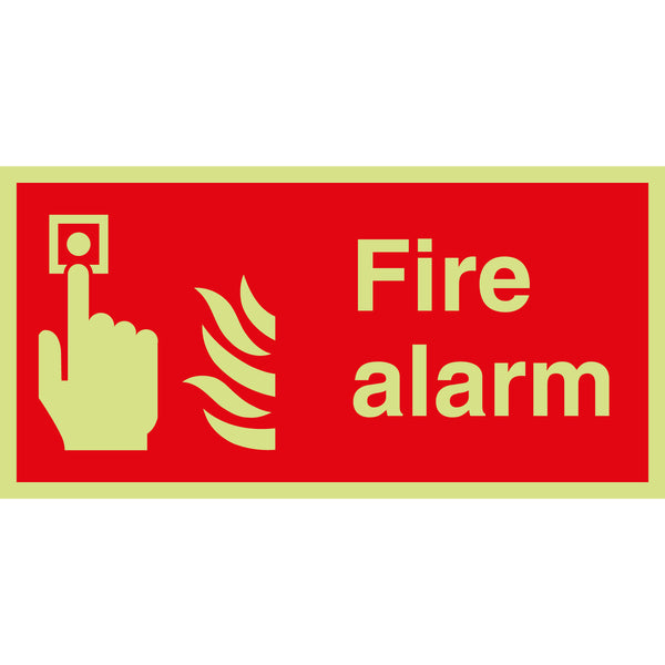 Fire Alarm Sign Landscape | First Safety Signs - First Safety Signs