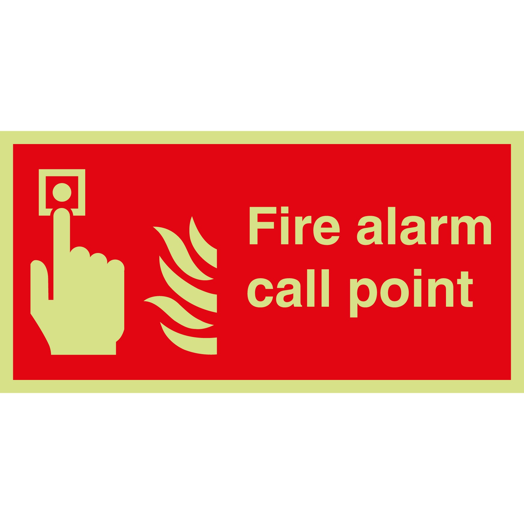 Fire Alarm Call Point Sign Landscape | First Safety Signs - First ...