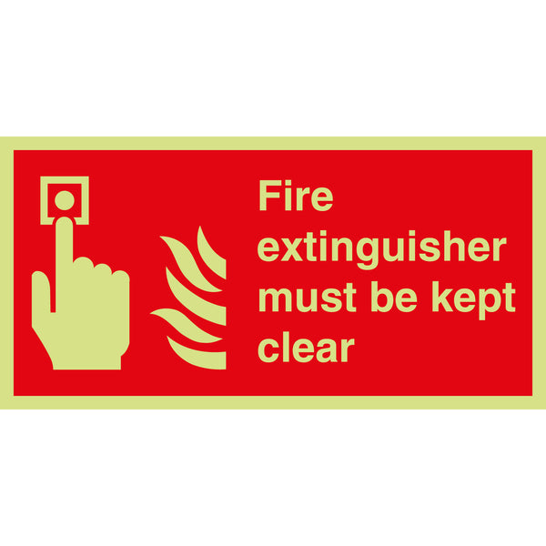 Fire Extinguisher Must Keep Clear Sign - First Safety Signs