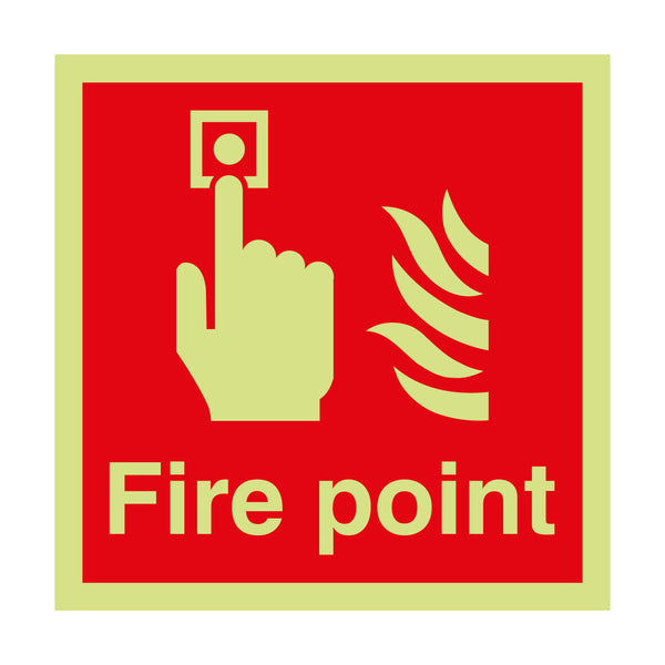 Fire Point Sign Square | First Safety Signs - First Safety Signs