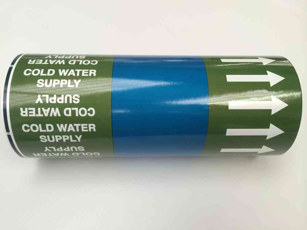 Cold Water Supply Pipe Marking Tape - First Safety Signs