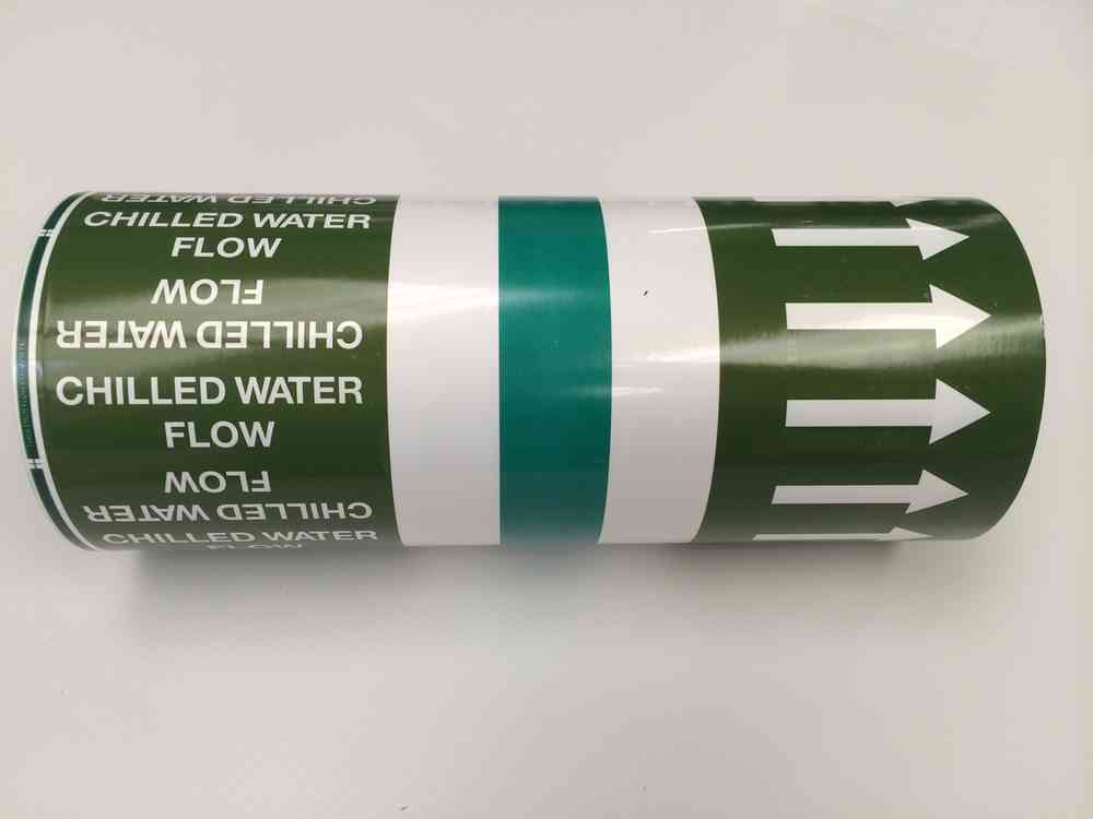 Chilled Water Flow Pipe Marking Tape - First Safety Signs