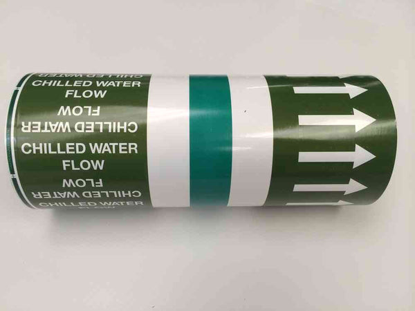 Chilled Water Flow Pipe Marking Tape - First Safety Signs