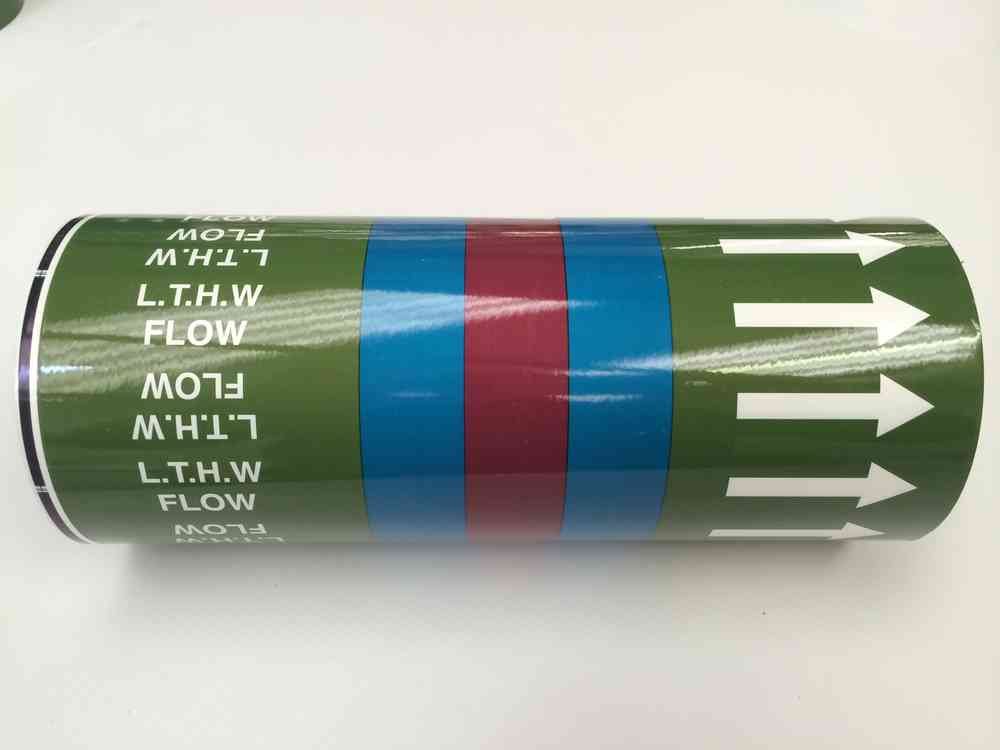 LTHW Flow Pipe Marking Tape - First Safety Signs