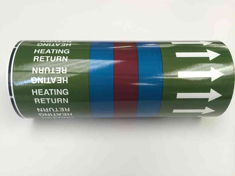 Heating Return Pipe Marking Tape - First Safety Signs
