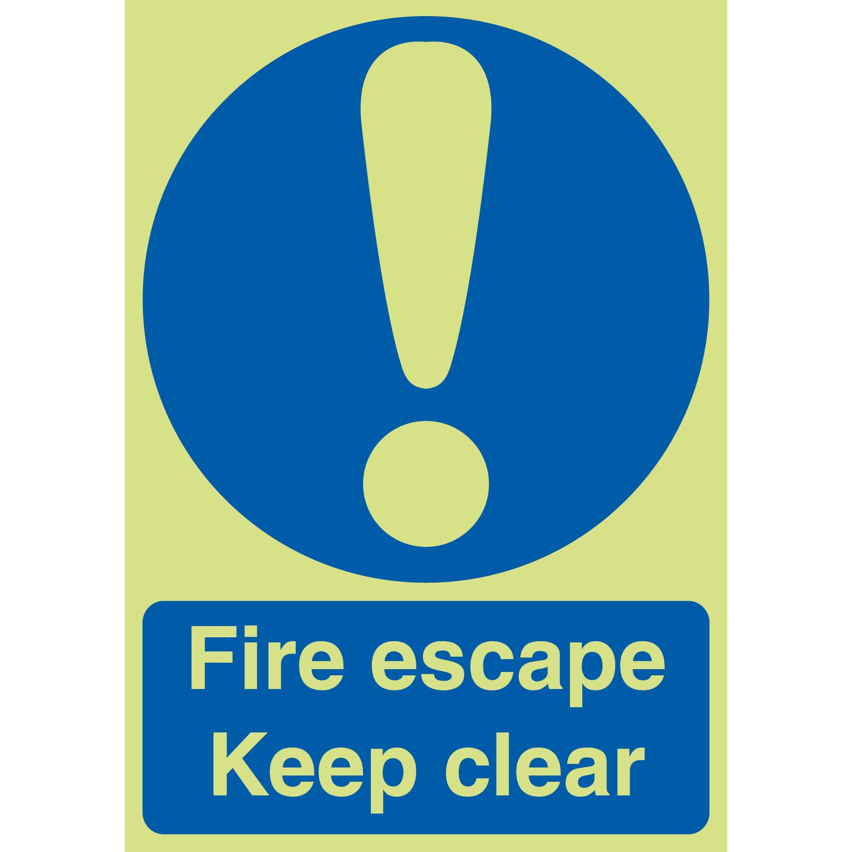 Fire Escape Keep Clear Sign | First Safety Signs - First Safety Signs
