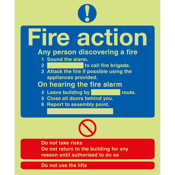 Fire Action Sign | First Safety Signs - First Safety Signs