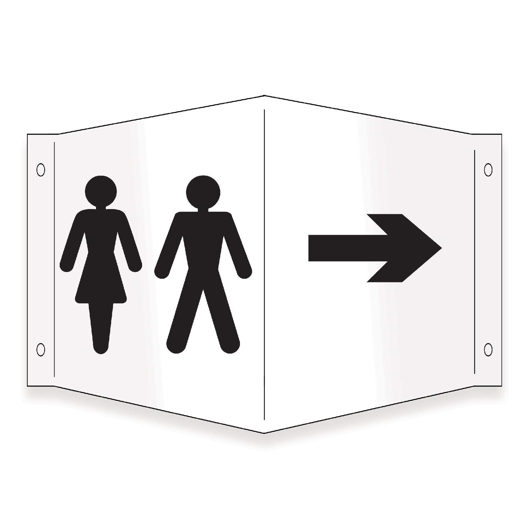 Toilets Ahead Projecting Signs - First Safety Signs