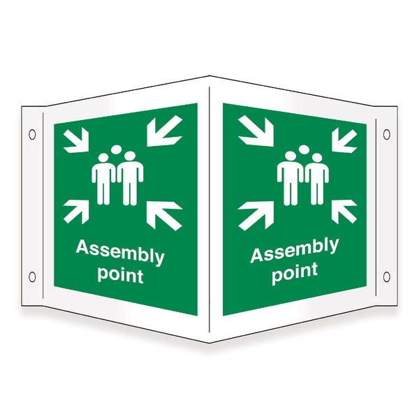 Assembly Point Projecting Sign - First Safety Signs