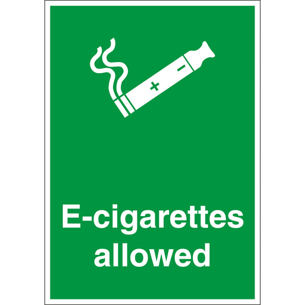 E-Cigarettes Allowed Sign | First Safety Signs - First Safety Signs