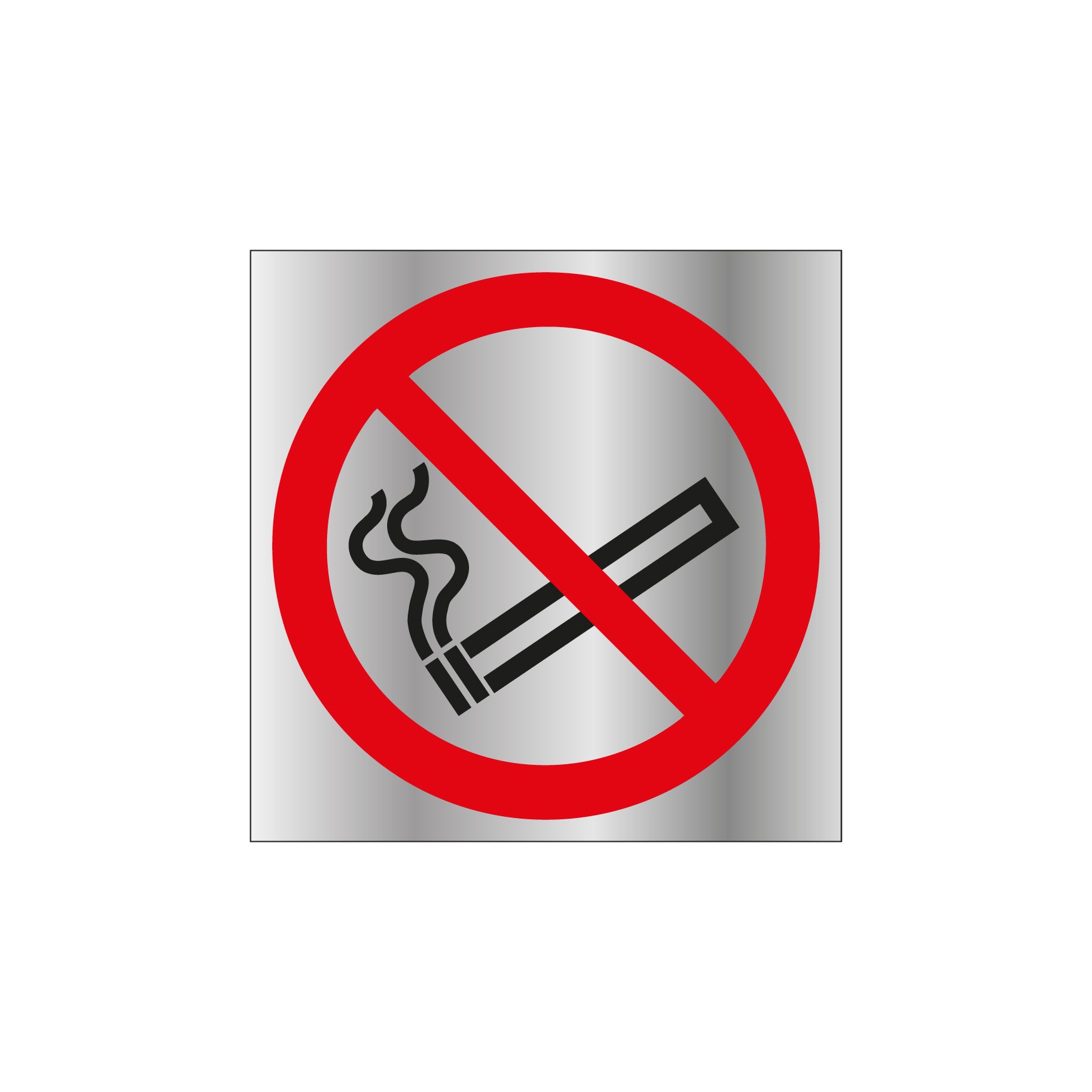 No Smoking Symbol Stainless Steel - First Safety Signs