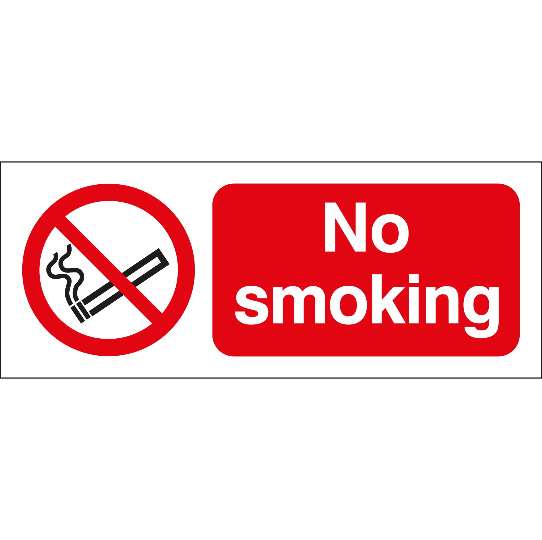 No Smoking Sign Landscape | First Safety Signs - First Safety Signs