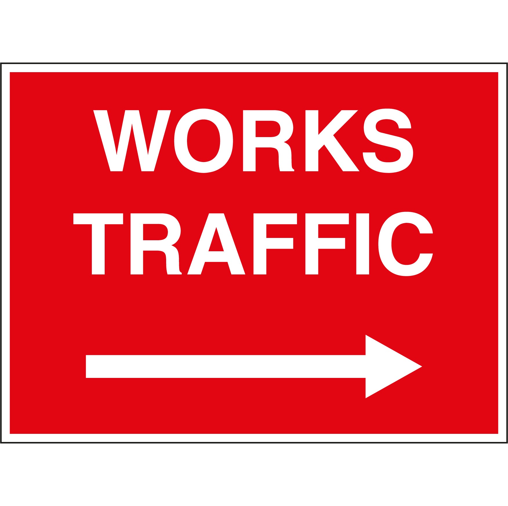 Works Traffic Right Stanchion Sign - First Safety Signs