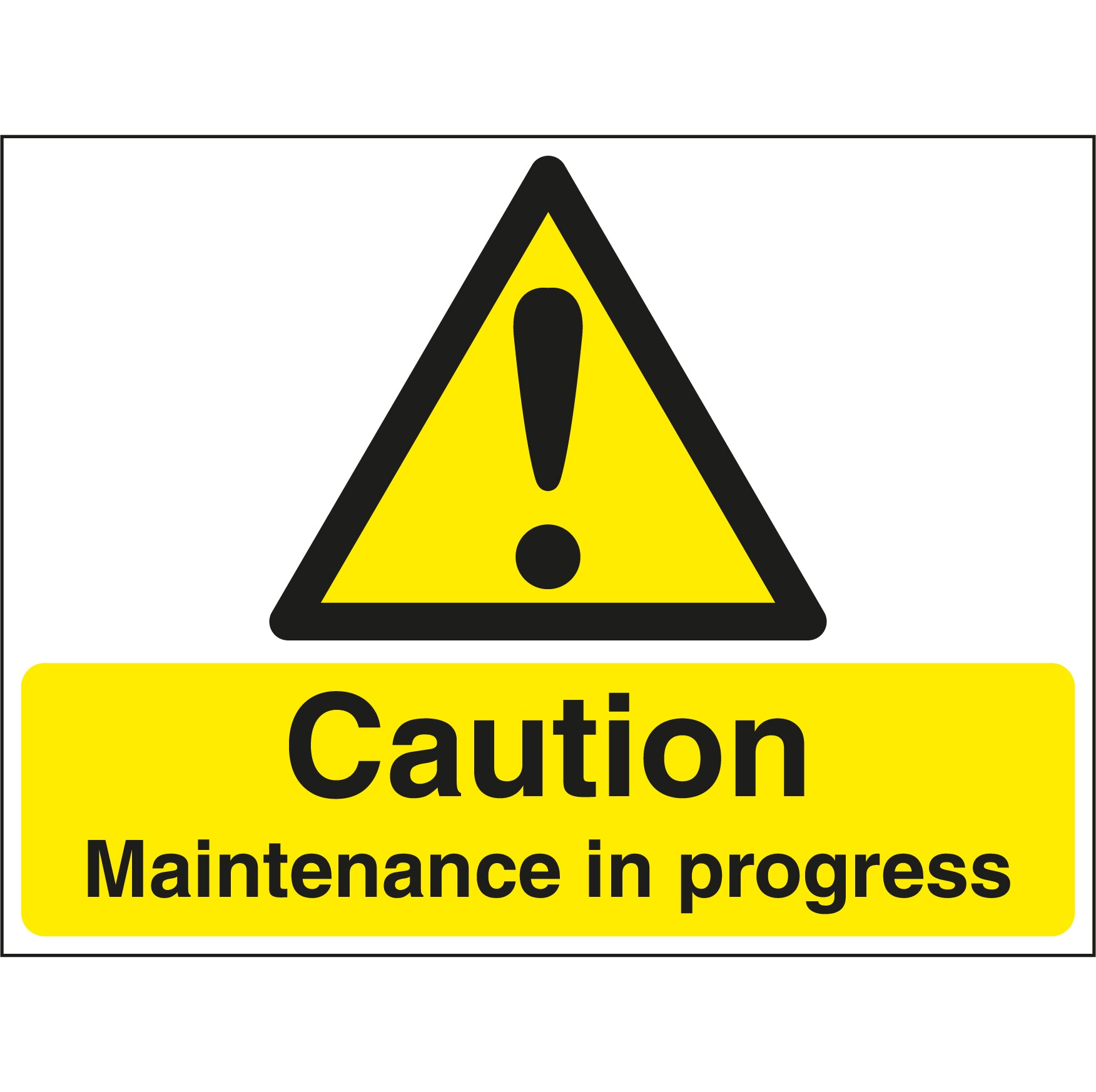 Caution Maintenance In Progress Stanchion Sign - First Safety Signs