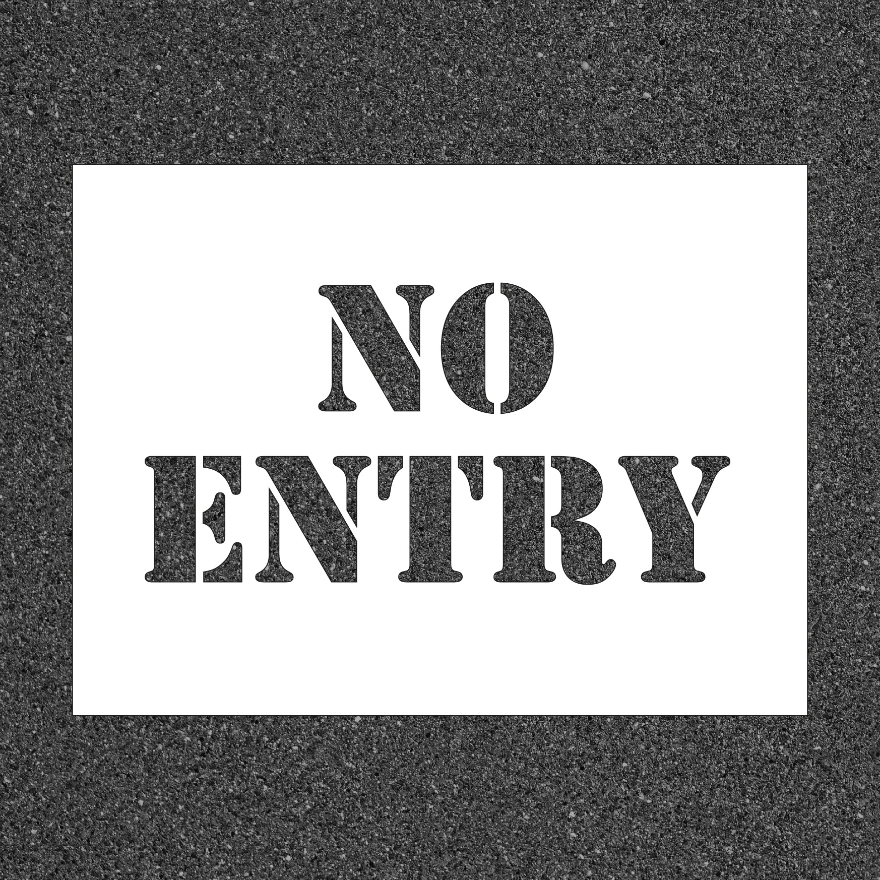 No Entry Reusable Stencil | First Safety Signs - First Safety Signs